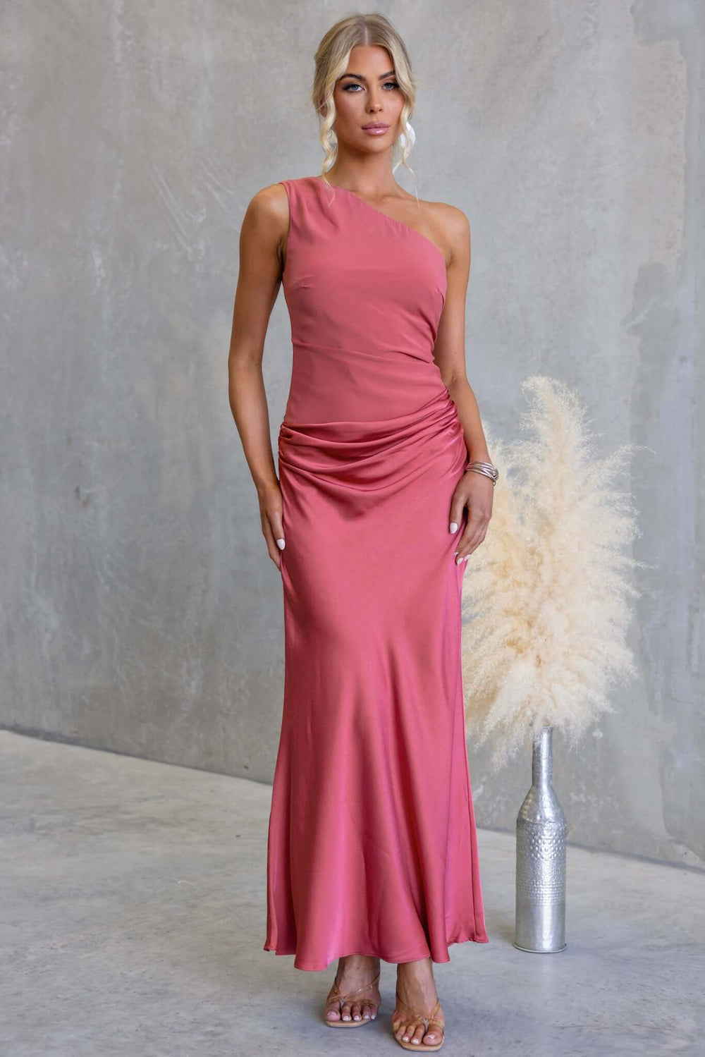 Stylish One-Shoulder Maxi Dress – Amaroso Boutique