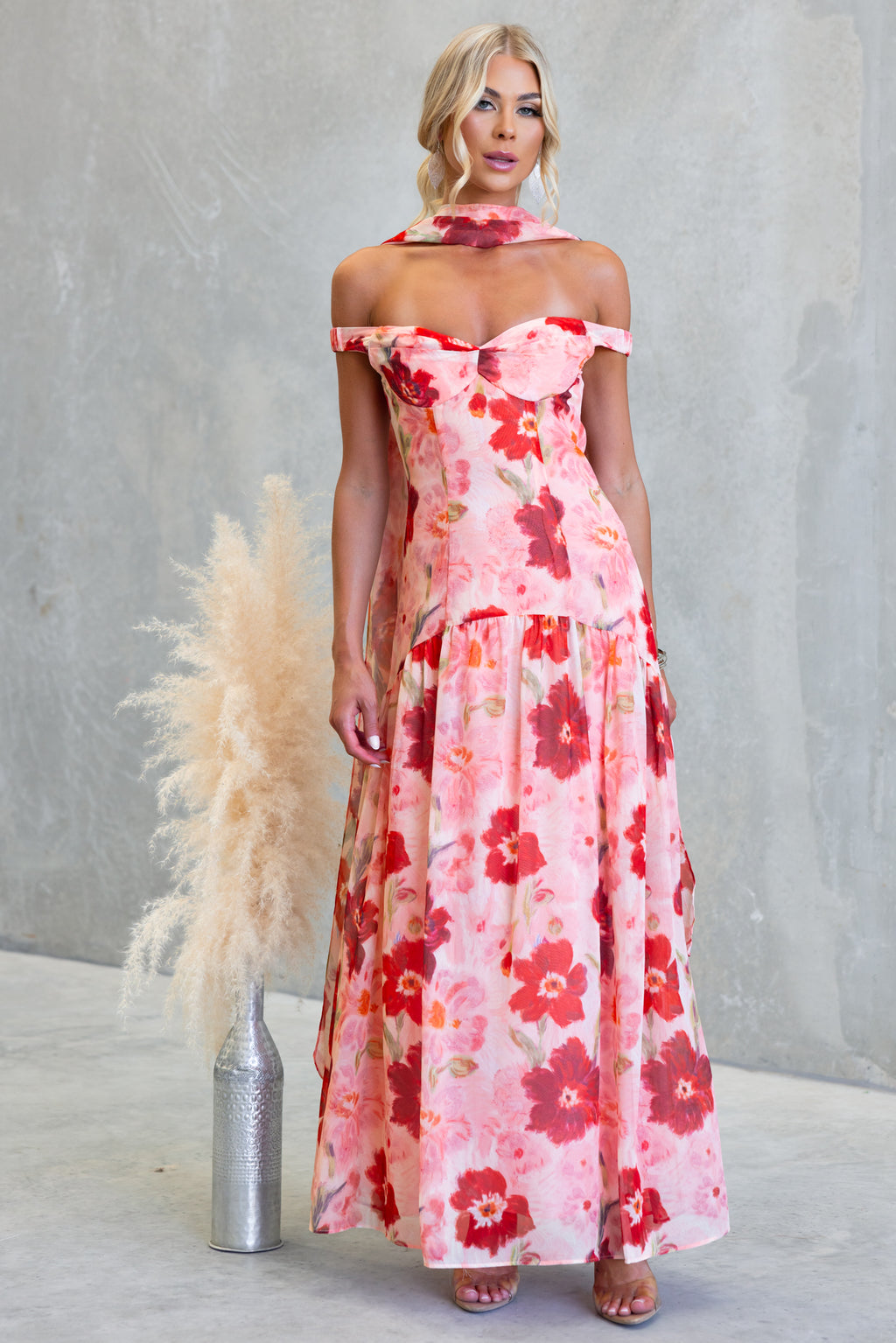 Jazz Maxi Dress - Elegant Off-Shoulder Style – Amaroso Boutique