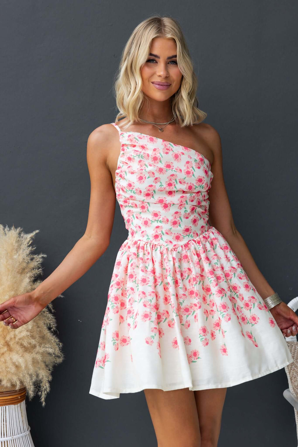 Ellodie Dress - One-Shoulder Glamour – Amaroso Boutique