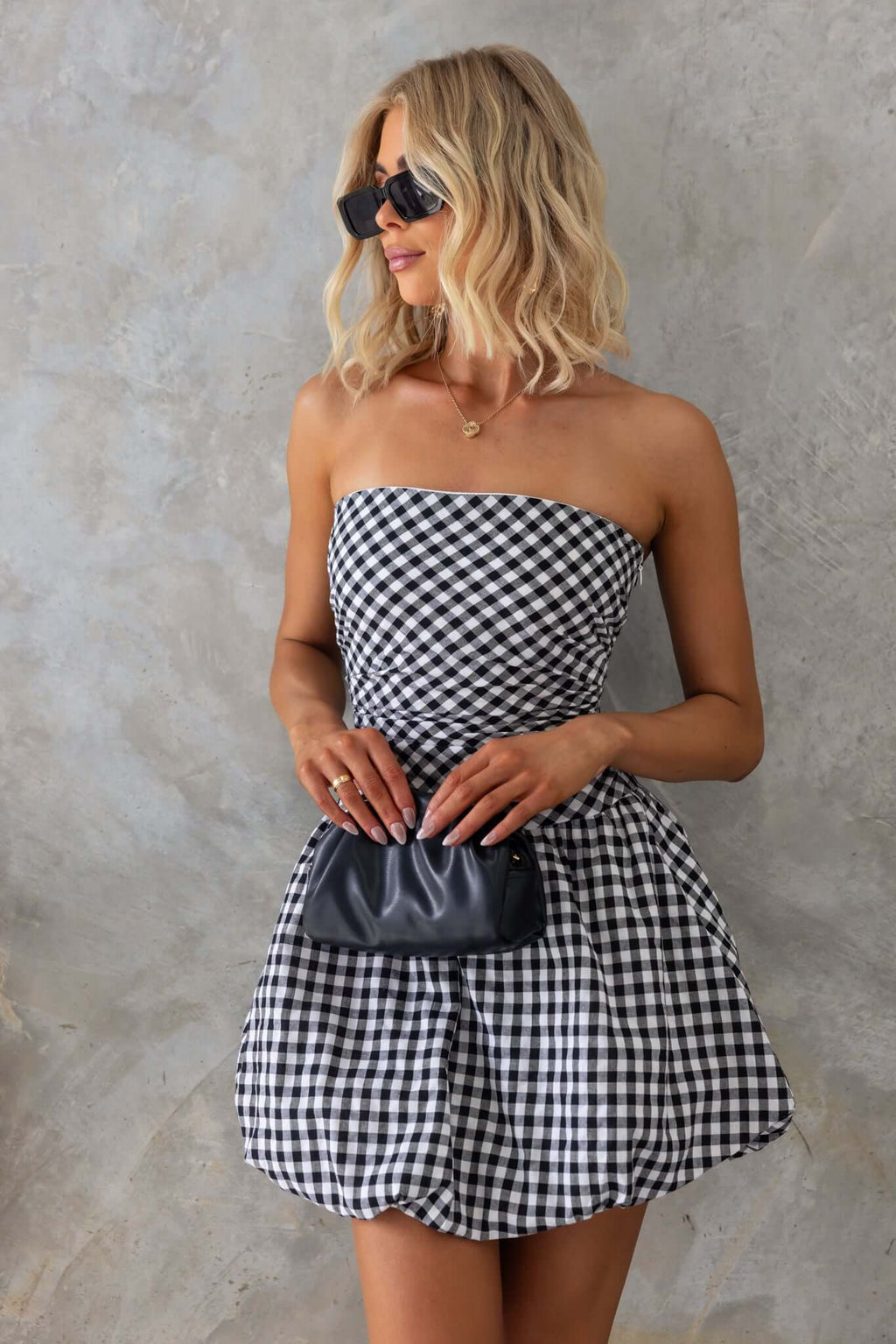 Elegant Toni Dress - Strapless Bubble Hem – Amaroso Boutique